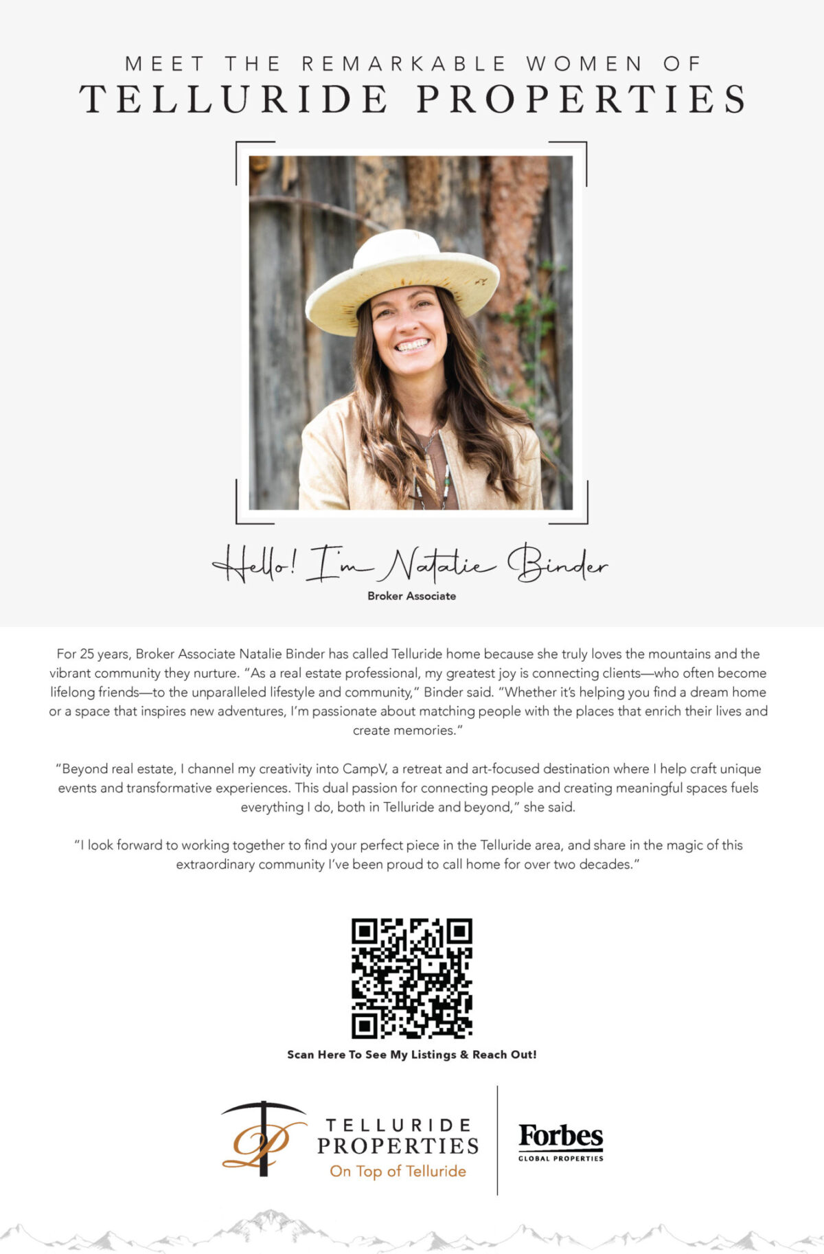 Meet the Remarkable Women of Telluride Properties: Natalie Binder ...